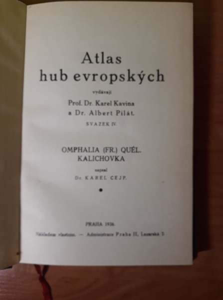 (Antik) Atlas hub evropských Omphalia (1936)-K. Cejp - Mykoweb